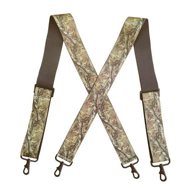 Camo Suspenders for Men Big And Tall 2 Inch Heavy Duty Hook Hunting ...