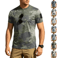 Camo Tactical Shirt Mens Crew Neck Quick Dry Lightweight Breathable ...