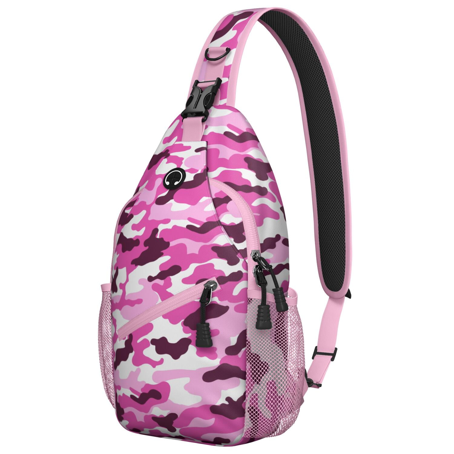 Camo Tactical Sling Backpack for Outdoor Travel, Lightweight Crossbody ...