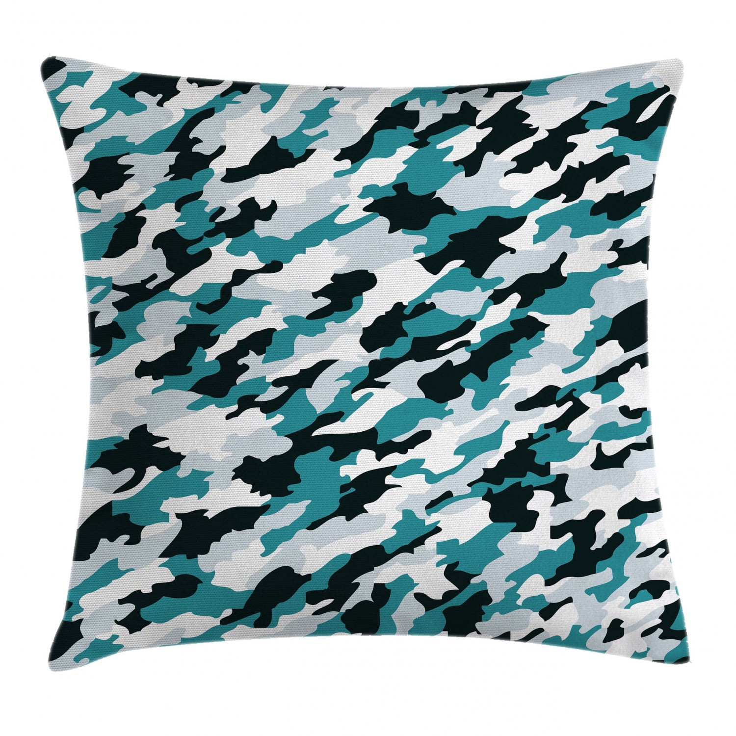 Camo Throw Pillow Cushion Cover, Aquatic Ocean Sea Inspired ...