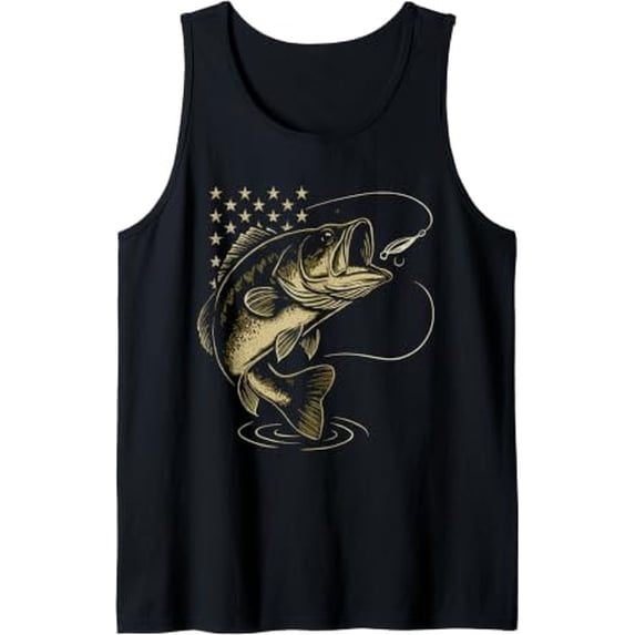 Camo Us Bass Fish Cool Fishing Tank Top Size S-3XL - Walmart.com