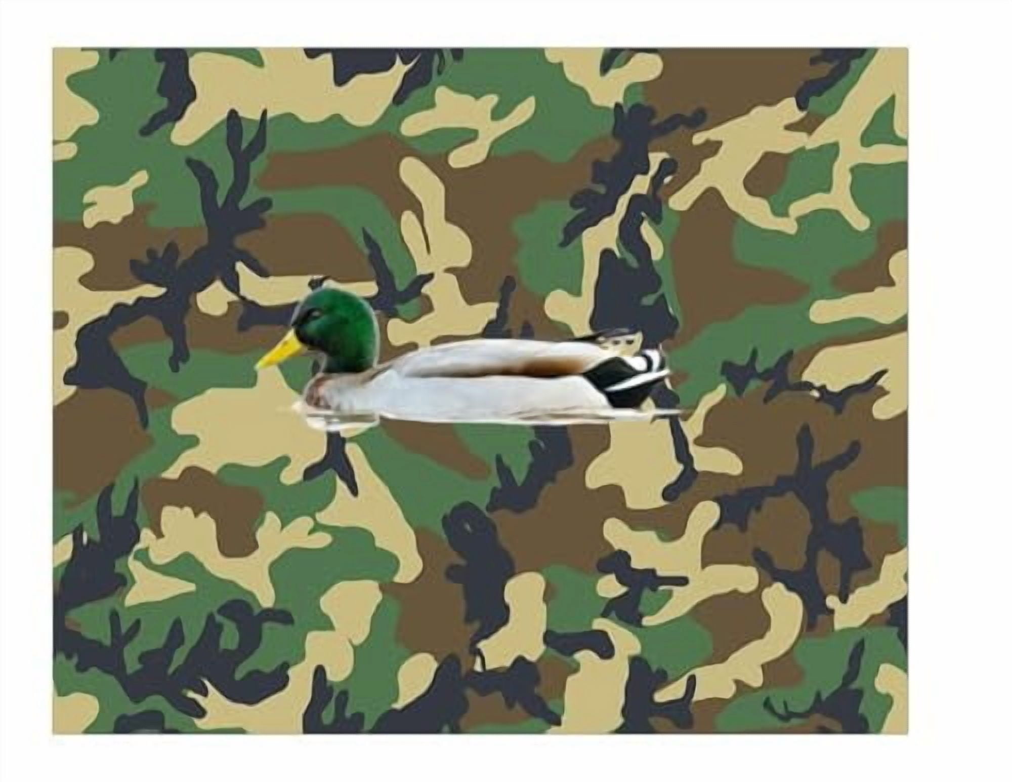 Camo with Mallard Duck Themed Edible Cake Topper Icing Image (8 Inch ...
