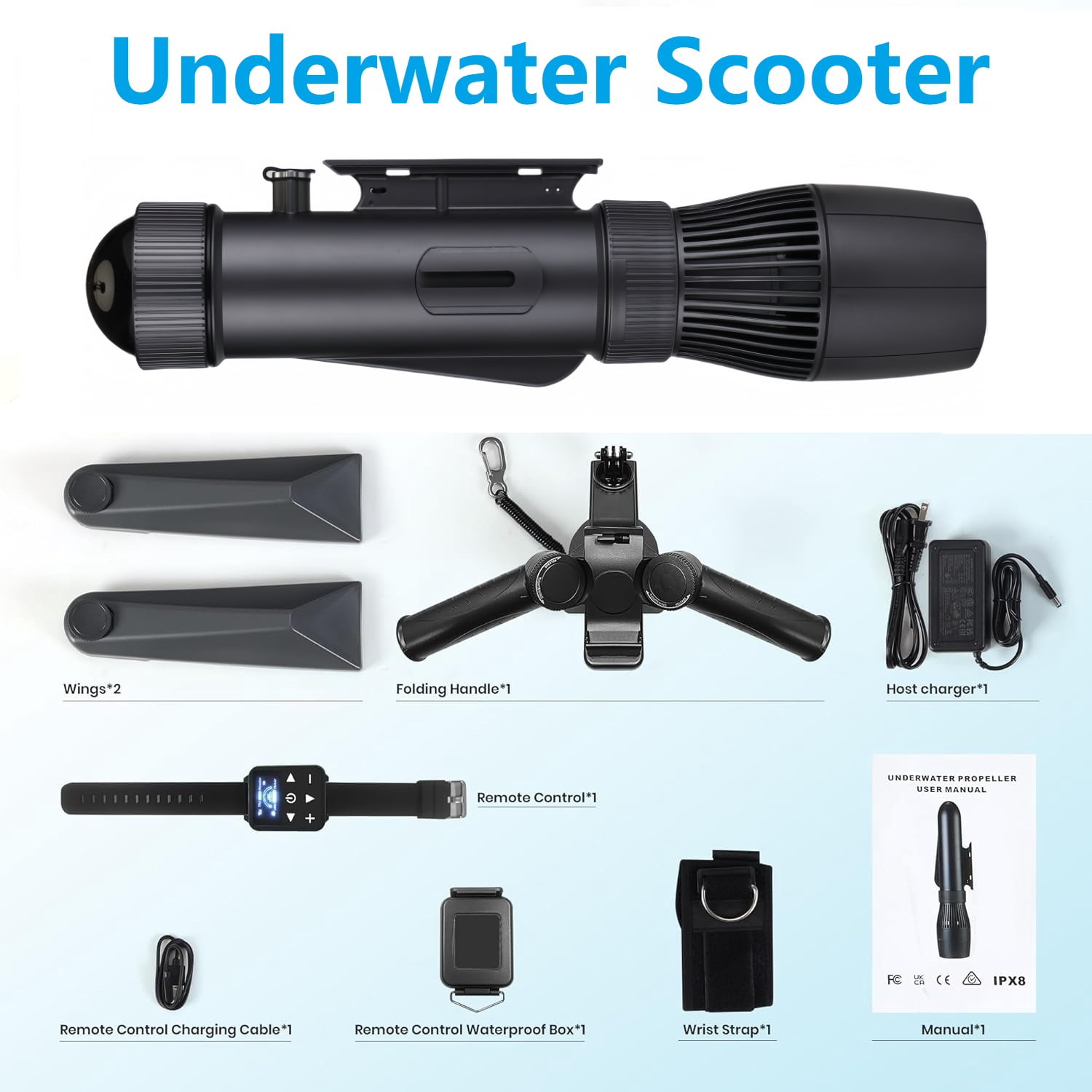 Camolech 10000mAh Max 130mins Diving Scooter 10-speed Gear SUP Booster ...