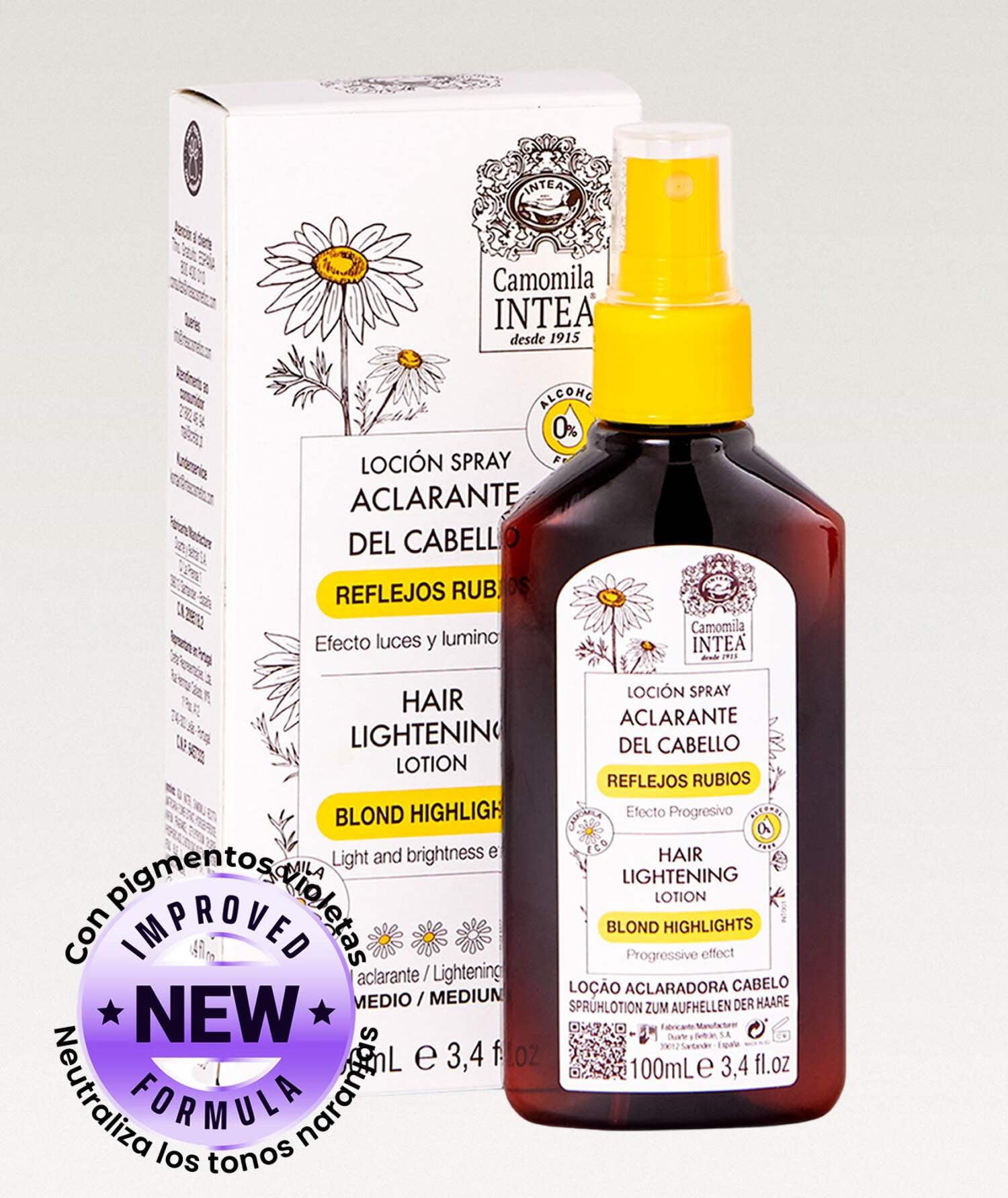 Camomila Intea Hair Lightener Spray, Chamomile Extract, Ammonia-Free, 3 ...
