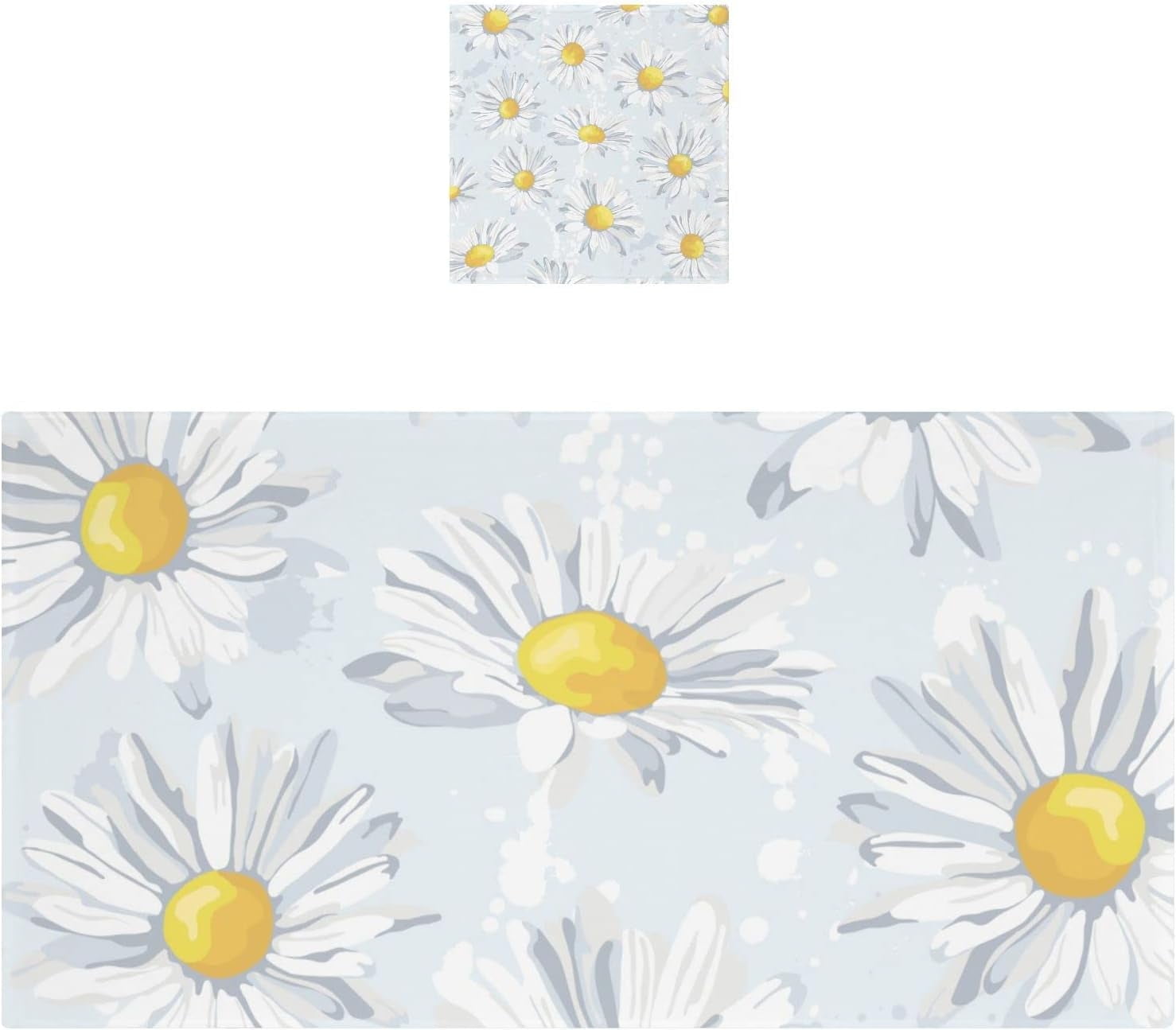 Camomile Flowers in Pastel Colors Cotton Towel Set 2 Piece, 1 Bath ...