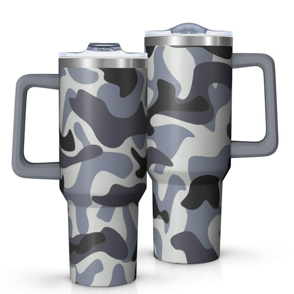Camouflage 40oz Tumbler– Stainless Steel Insulated Tumbler with Handle ...