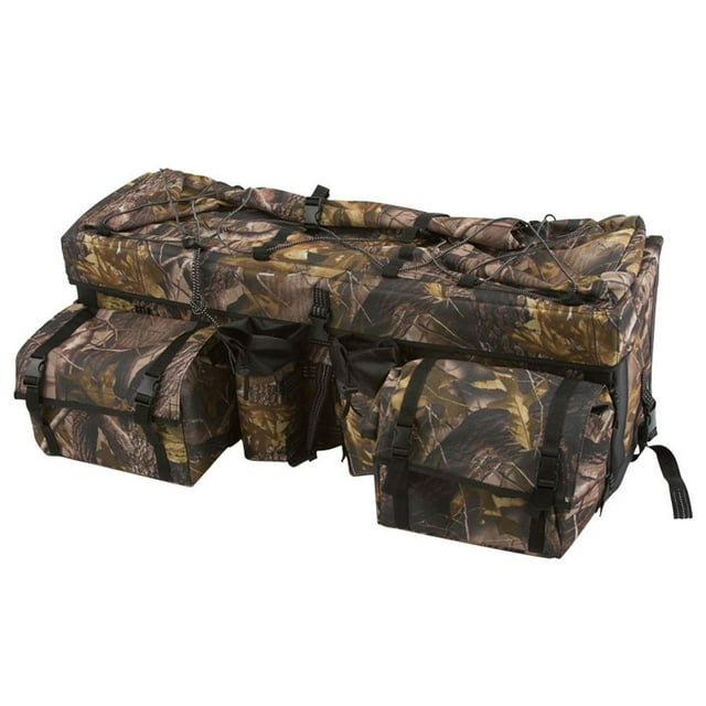 Camouflage ATV Cargo Rear Rack Gear Bag with Topside Bungee Tie-Down ...