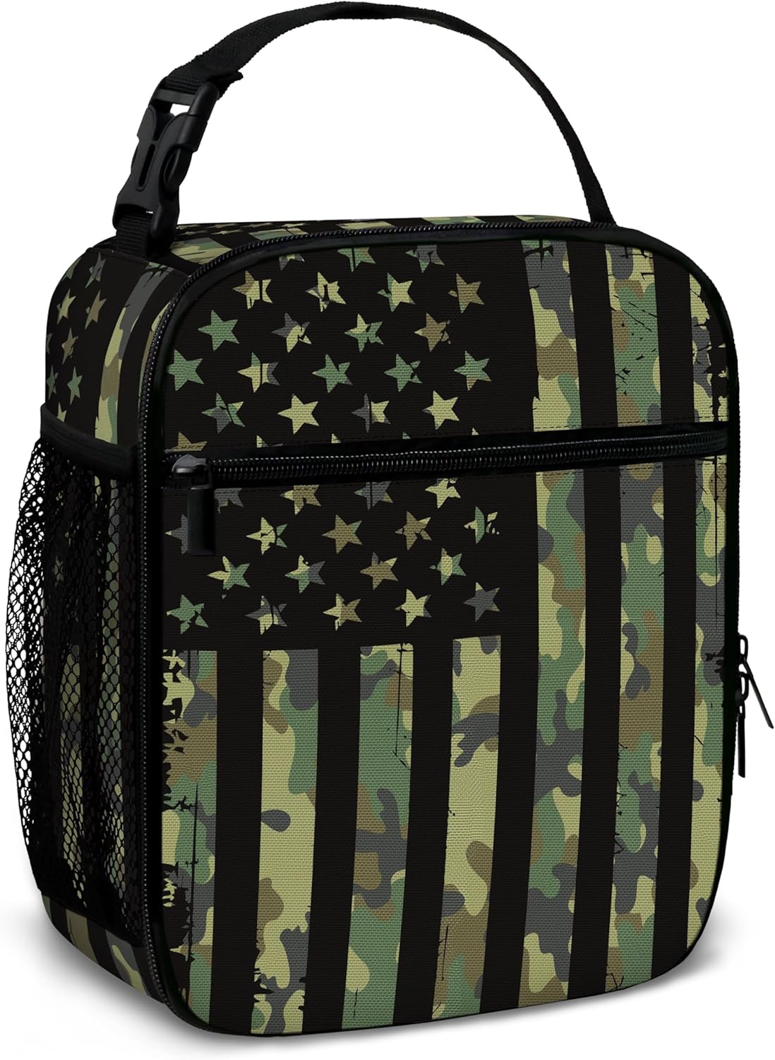 Camouflage American Flag Lunch Bag for boyy Reusable Insulated Lunch ...