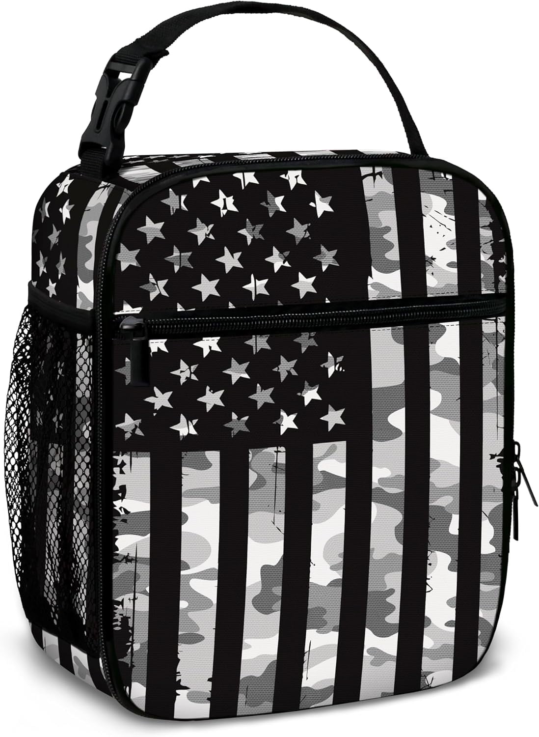 Camouflage American Flag Lunch Bag for Reusable Insulated Lunch Box ...