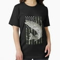 Camouflage American Flag Musky Fishing Muskie Gift Angler Design T ...