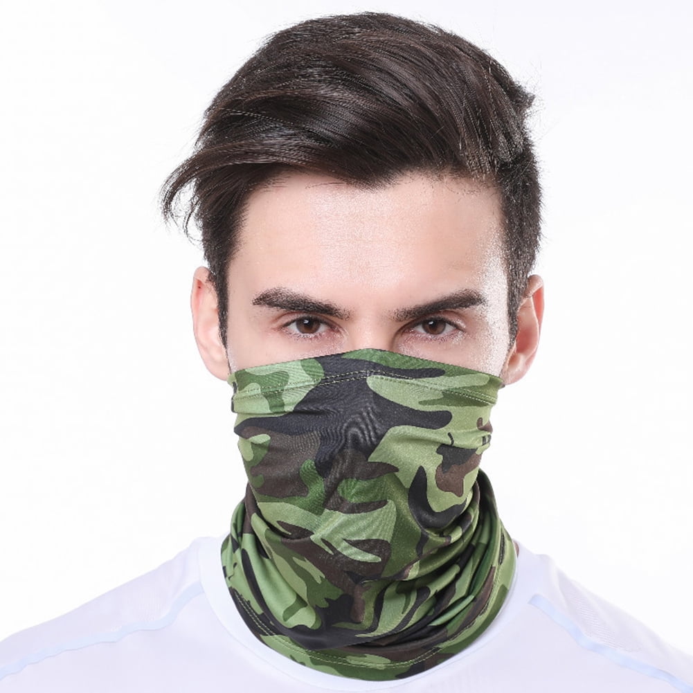 Camouflage Army Green One-size-fits-all summer sun protection ice silk ...