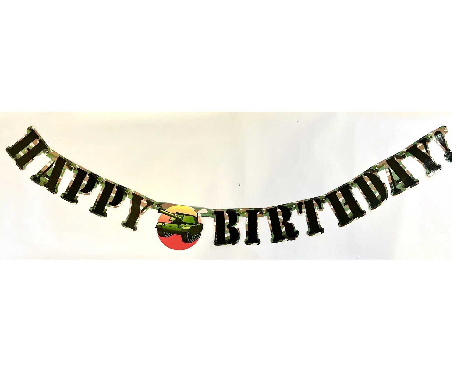 Camouflage Army Tank Camo Military Kids Birthday Party Decoration ...