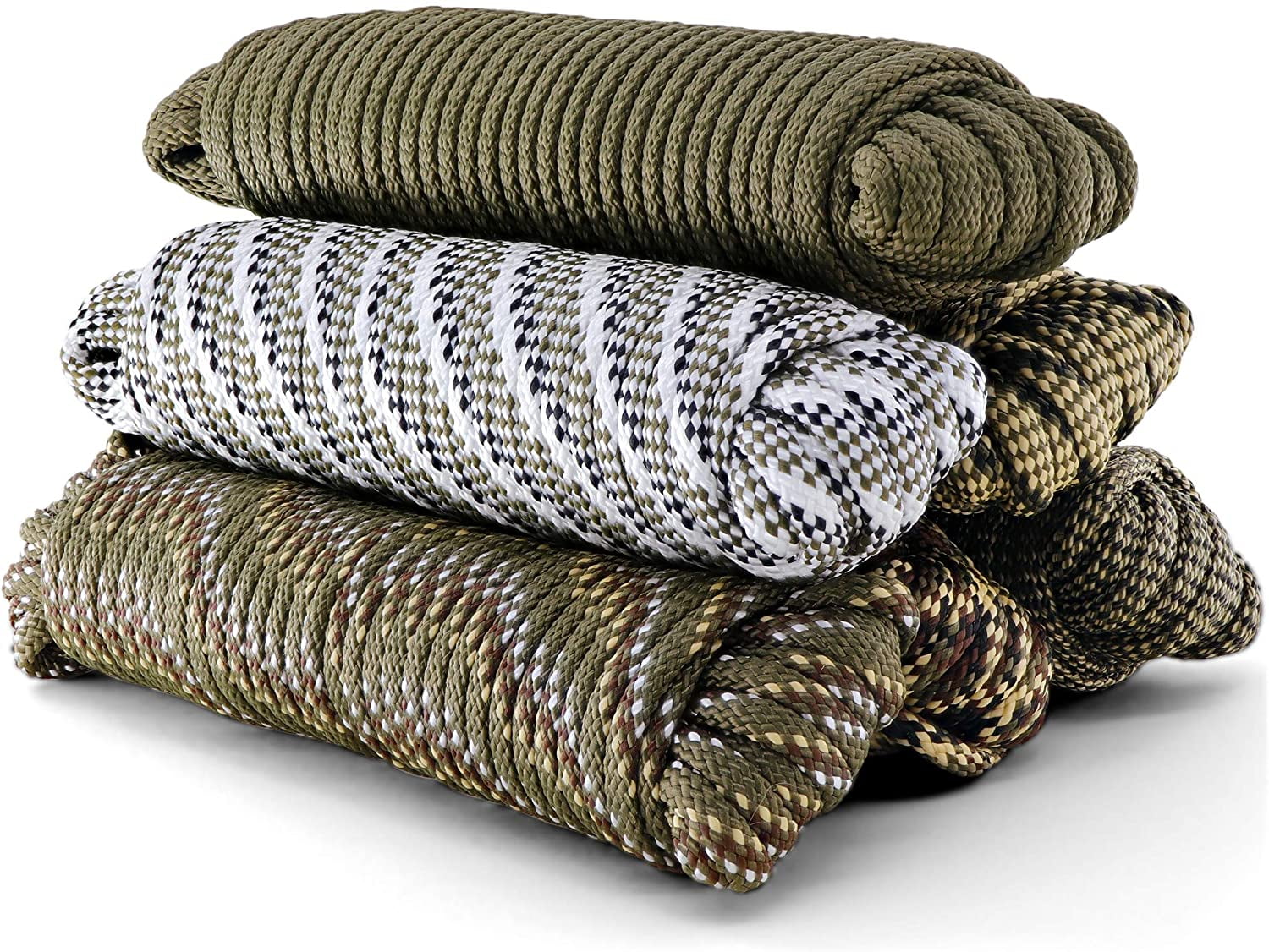 Camouflage Braided Rope 1/4 Inch All Purpose Utility Cord Lightweight ...