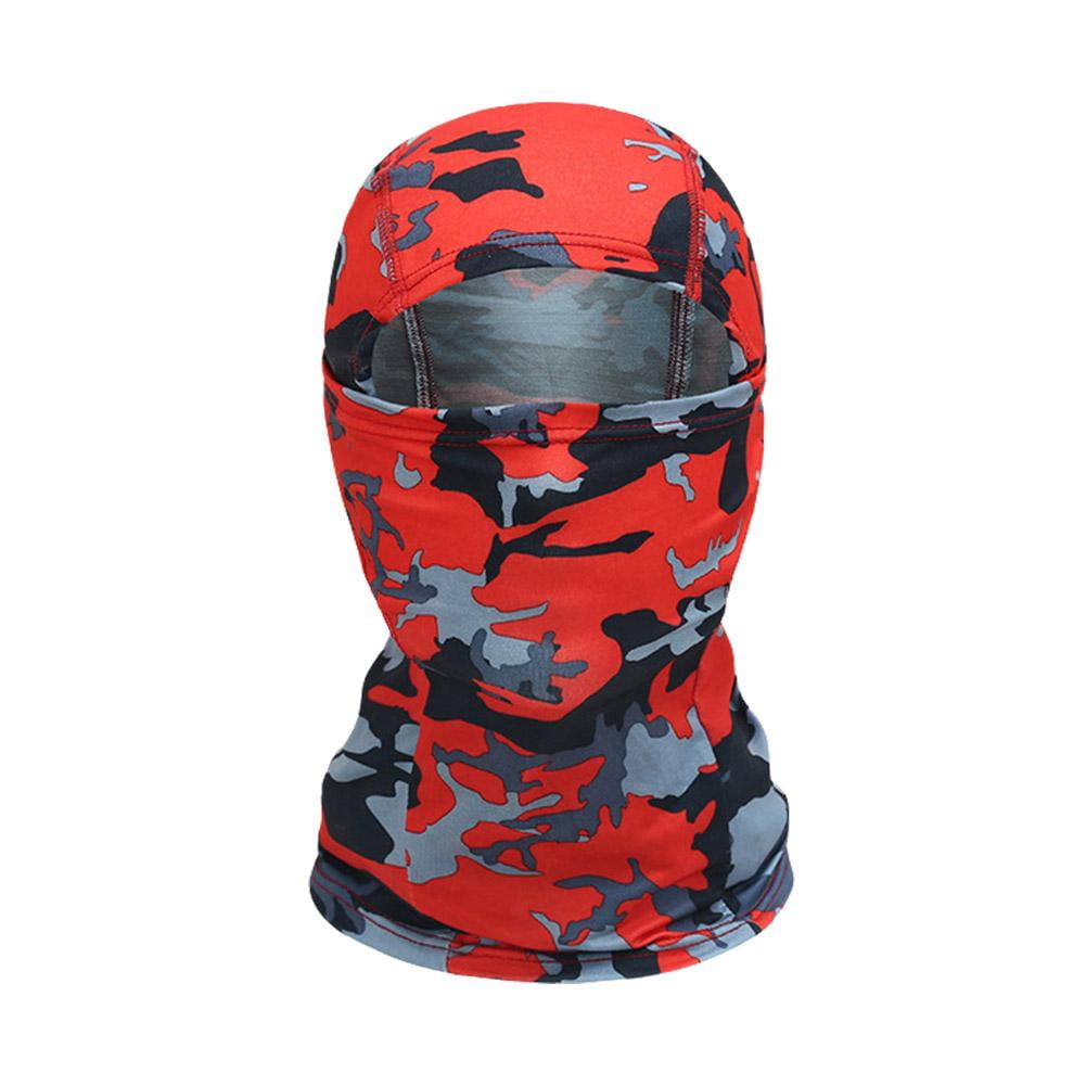 Camouflage Bright Red One-Size Outdoor Cycling Face Cover Dustproof ...