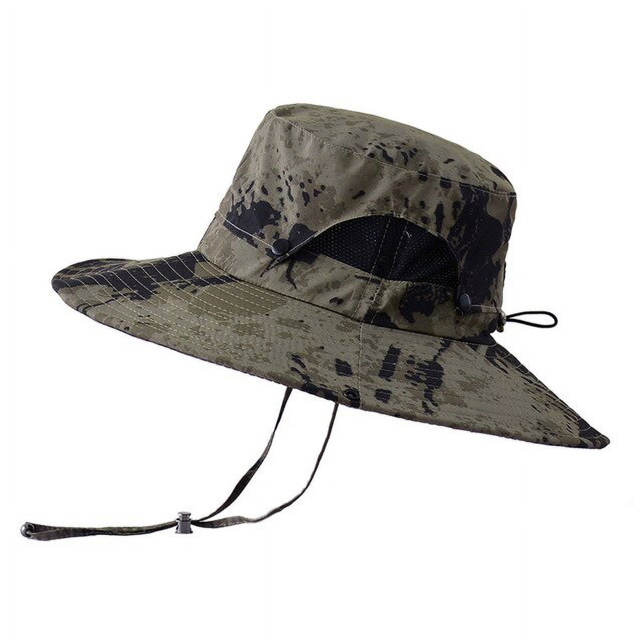 Camouflage Bucket Hat Summer Double Top Mesh Sunscreen Sun Hat Outdoor ...
