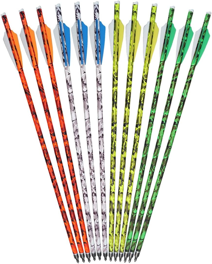 Camouflage Crossbow Bolts 18'' Carbon Arrow Outdoor 3D Hunting-12pcs ...