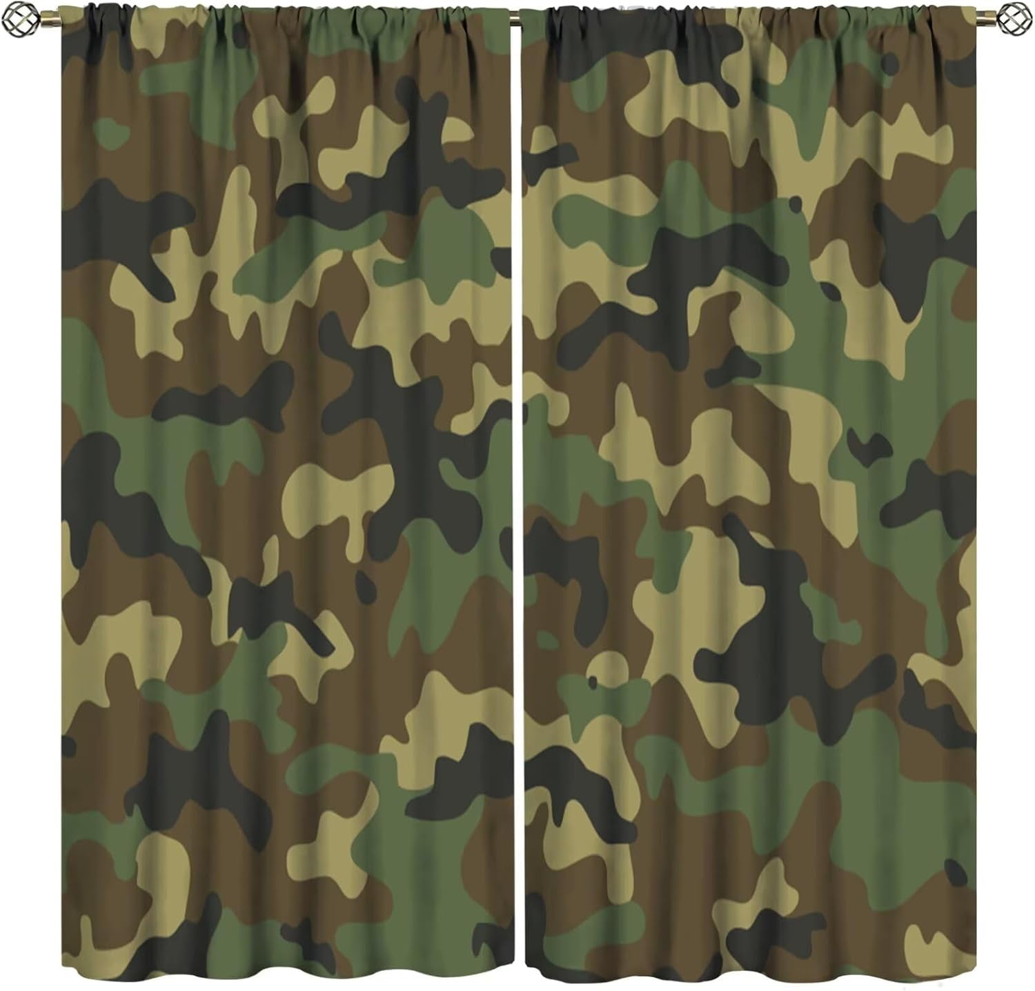 Camouflage Curtains Camo Camouflage Green Militarily Abstract Art ...