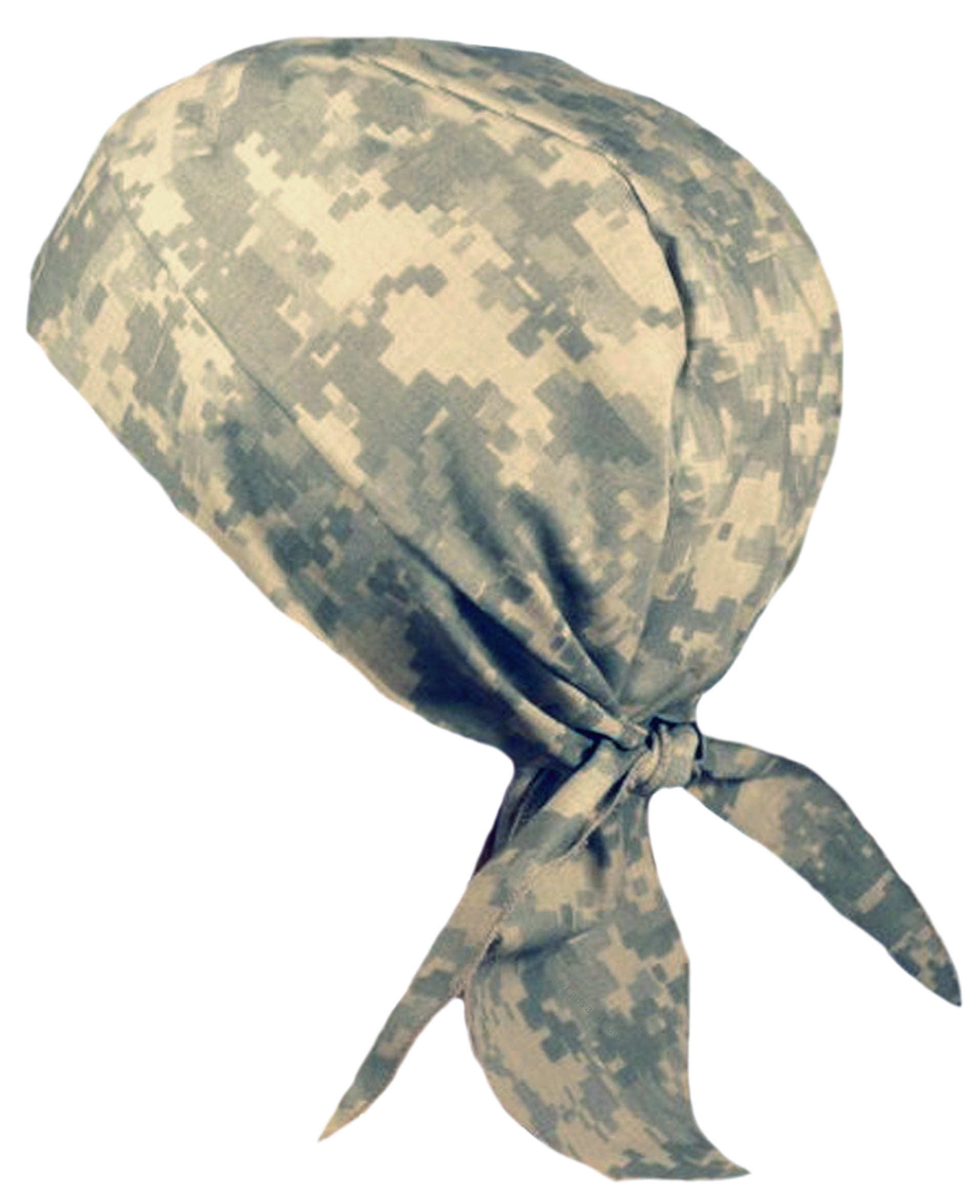 Camouflage Doo Rag Cap with Sweatband Cotton Military Digital Camo ...