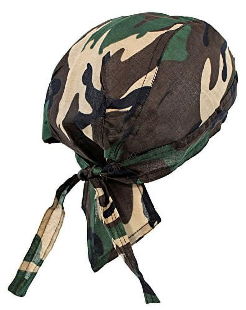 Camouflage Doo Rag Skull Cap Camo Bandana Hunting Hunters Head Wrap ...