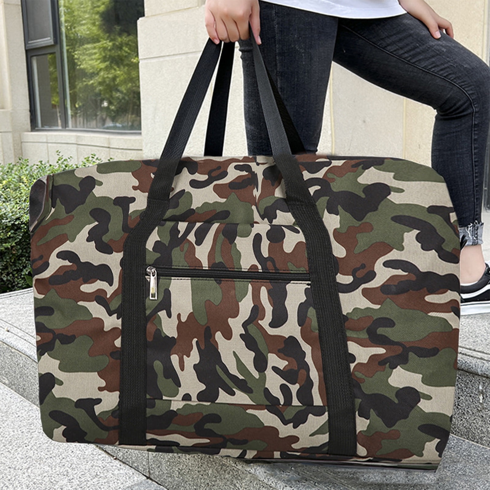 Camouflage Duffel Bag, Extra Large Travel Tote, Folding Storage ...
