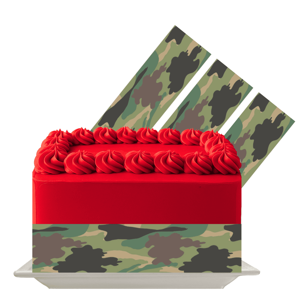 Camouflage Edible Cake Wrap | Army Theme Icing Sheet | Military ...