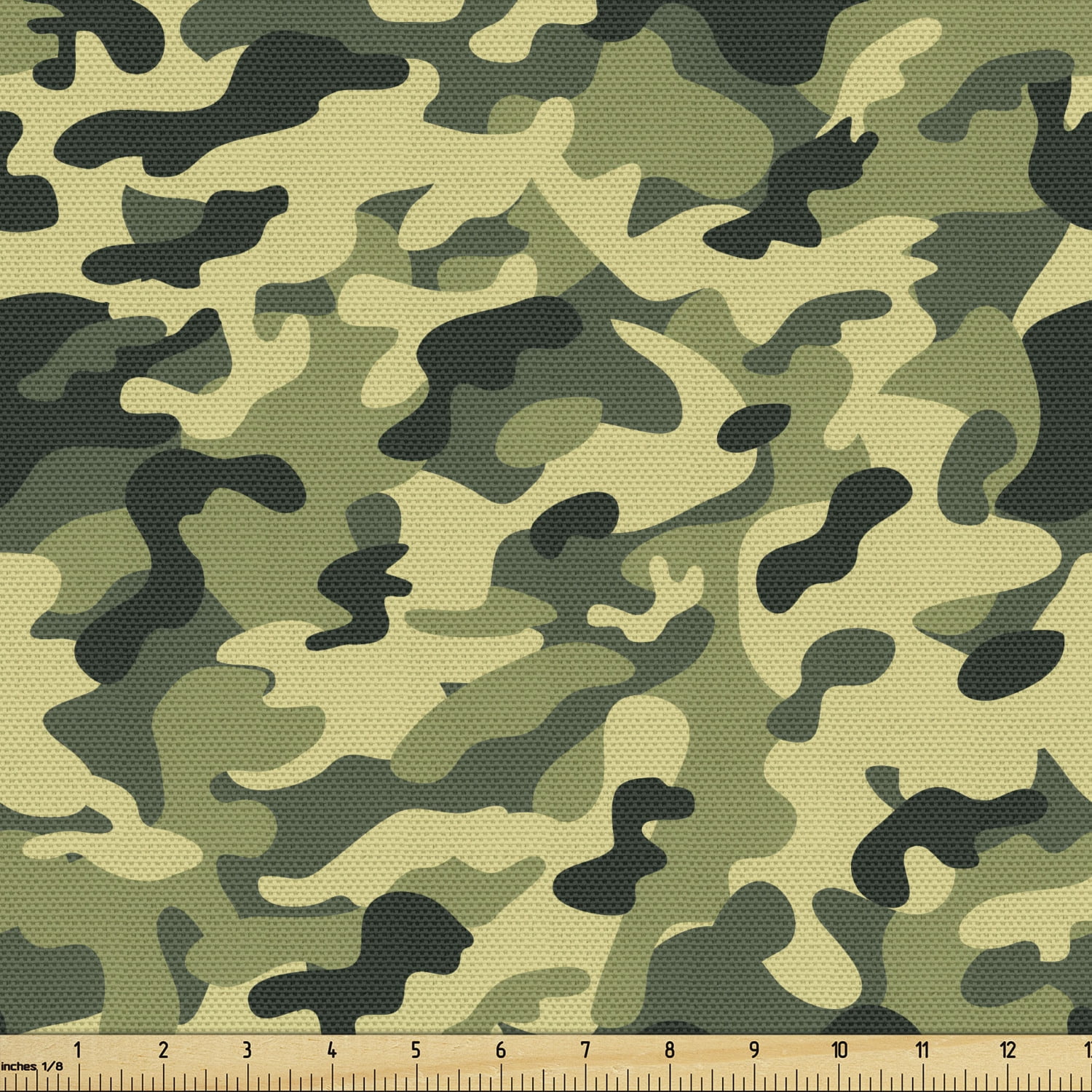 Camouflage Fabric by the Yard Upholstery, Clothing Motif Pale Toned ...