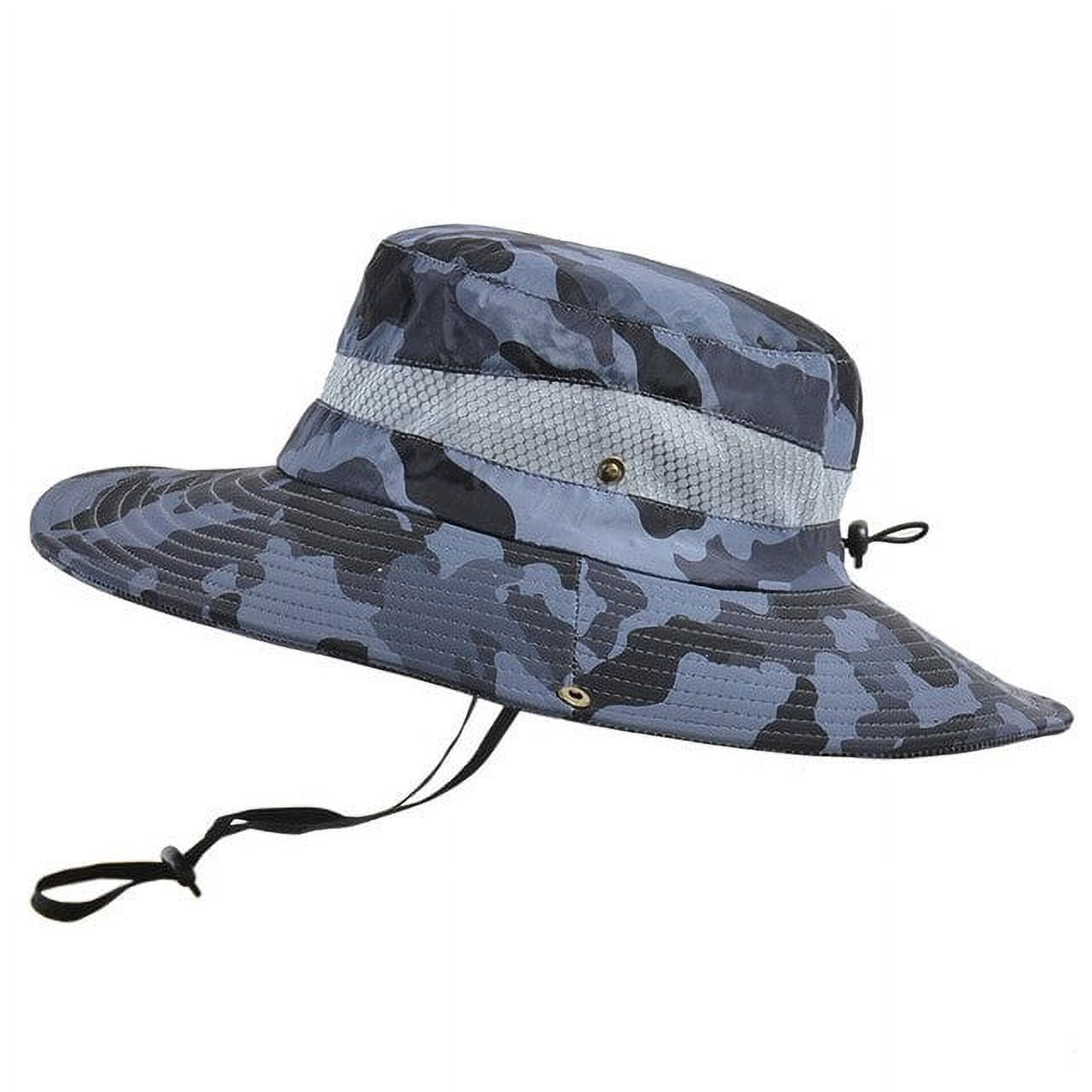 Camouflage Fishing Cap Fashion Breathable Mesh Wide Brim Sun Hat ...