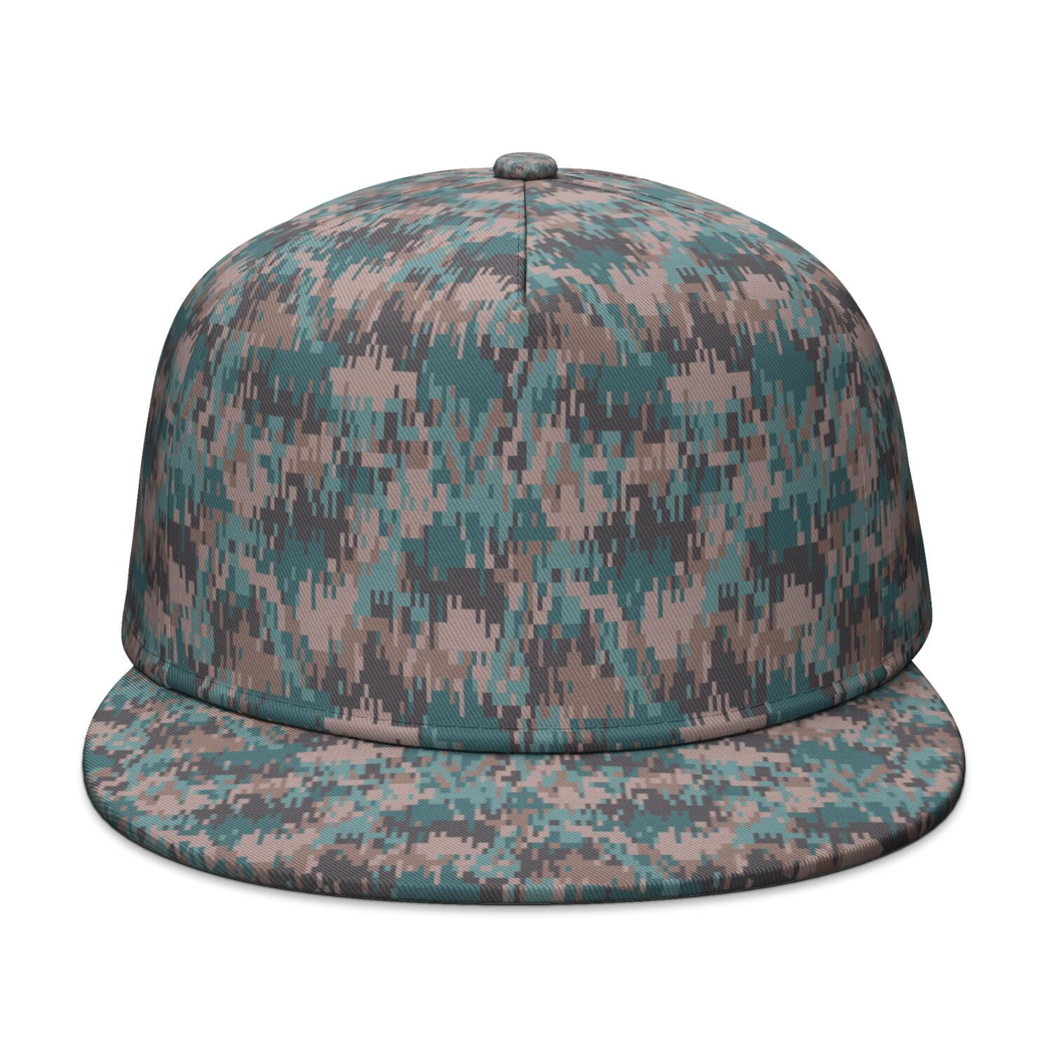 Camouflage Flat Baseball Cap – Adjustable Snapback Hat with Flat Bill ...