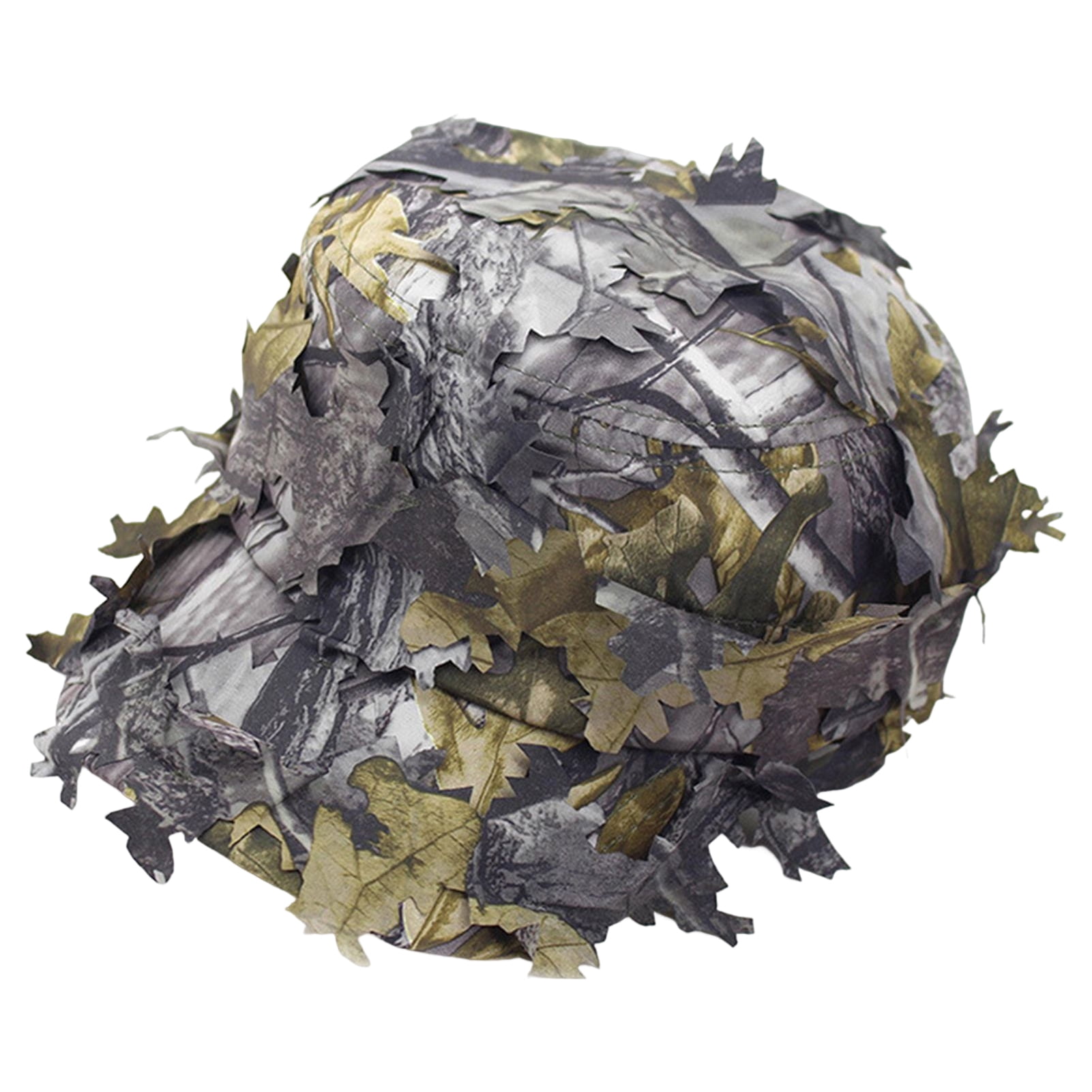 Camouflage Hat Wide Brim Flat Top Military Maple Leaf Decoration Sun ...