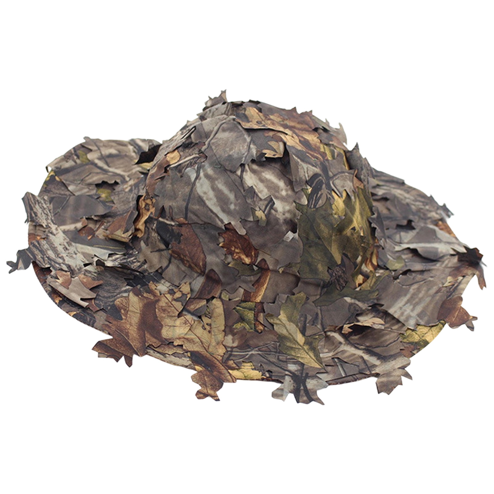 Camouflage Hat Wide Brim Flat Top Military Maple Leaf Decoration Sun ...