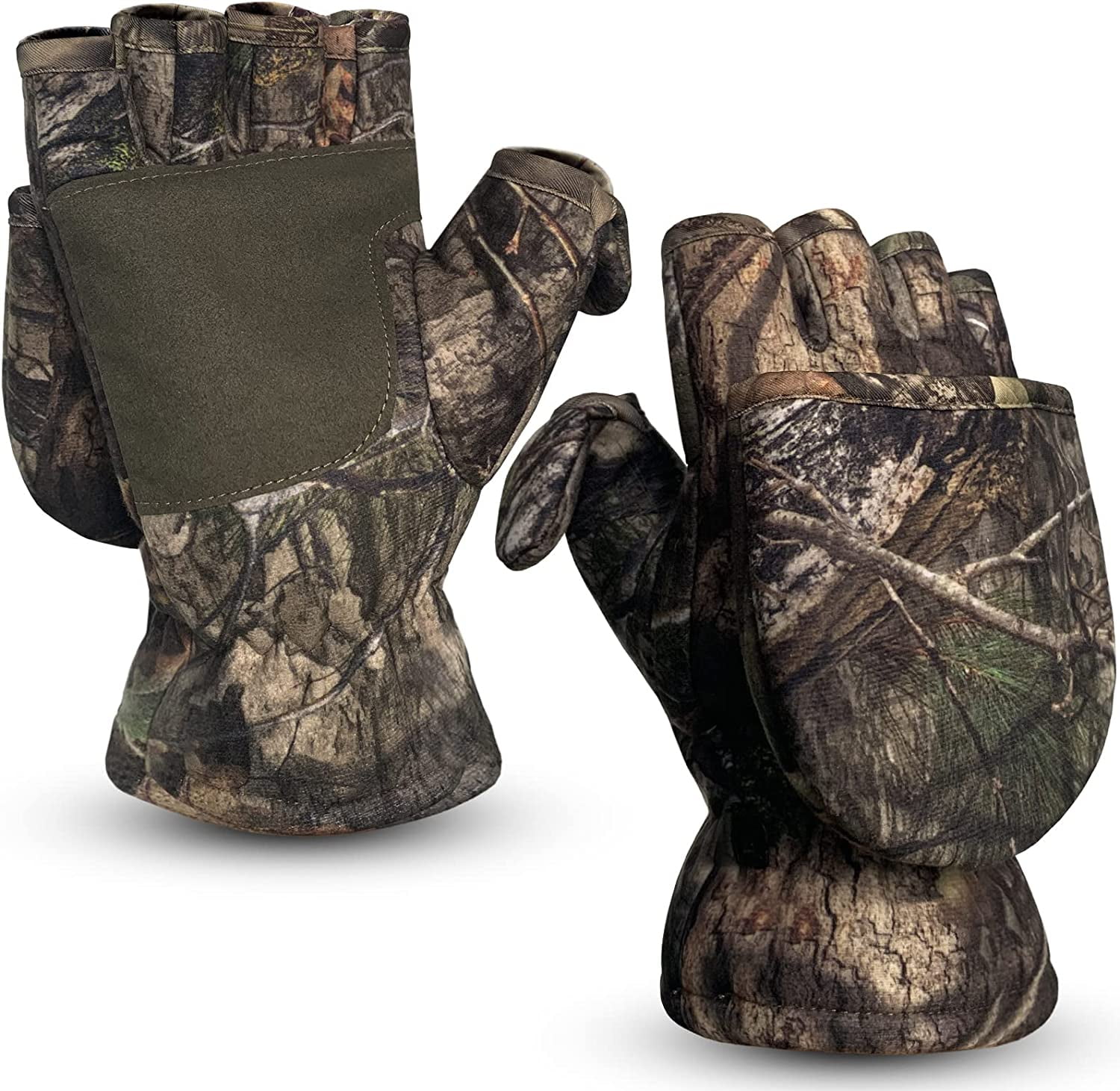 Camouflage Hunting Gloves Pro Anti-Slip Windproof Camo Convertible ...