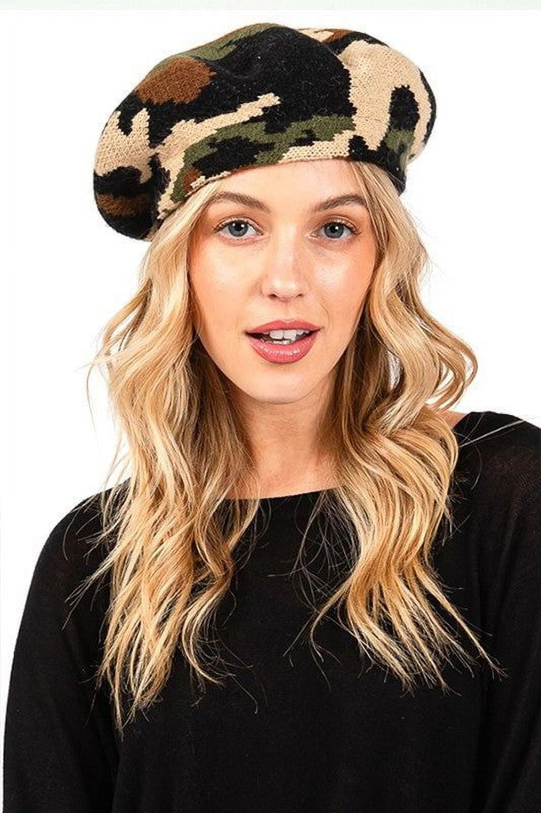 Camouflage Knitted Beret AS PREVIEW O/S - Walmart.com