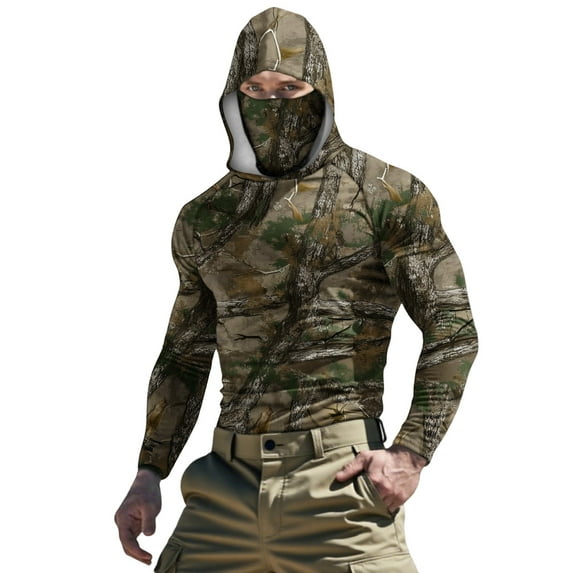 Camouflage Ladies Mens Sun Protection Camo Hooded Army Fatigue Sun ...