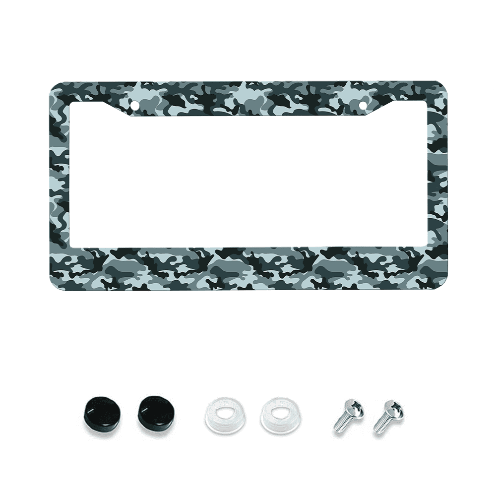 Camouflage License Plate Holder, Forest Style, Light Blue Camouflage ...