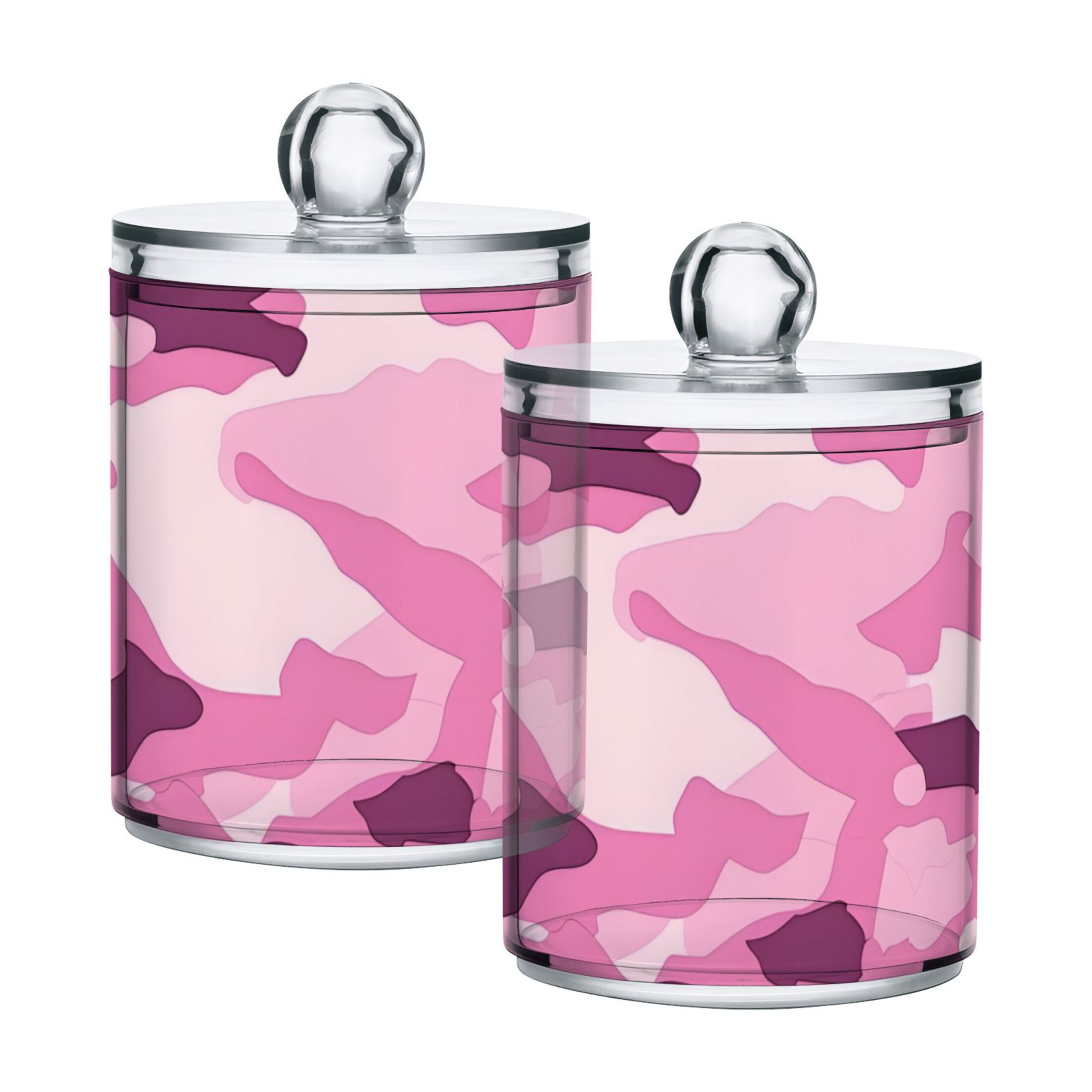 Camouflage Military Pattern Translucent Plastic Cans Storage Canisters ...