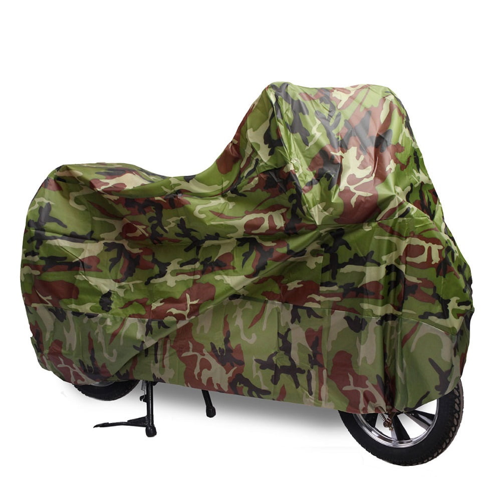 Camouflage Motorcycle Waterproof Cover Outdoor Protector Bike Rain ...