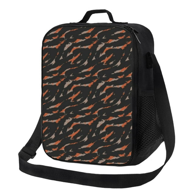 Camouflage Orange Black Lunch Box for Women Men, Insulated Lunch with ...