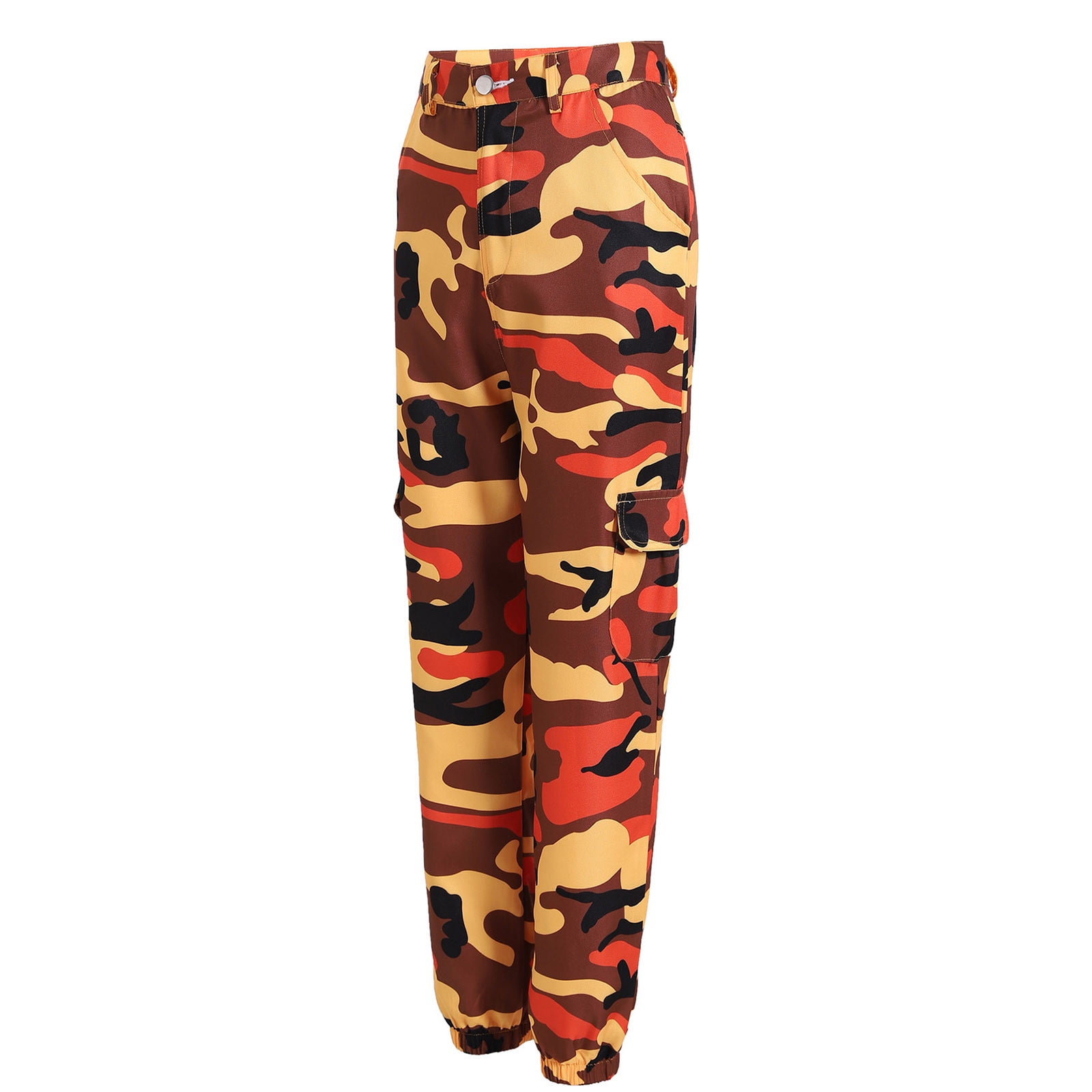 Camouflage Pants for Women Casual Combat Army Cargo Pants Multi-Pocket ...