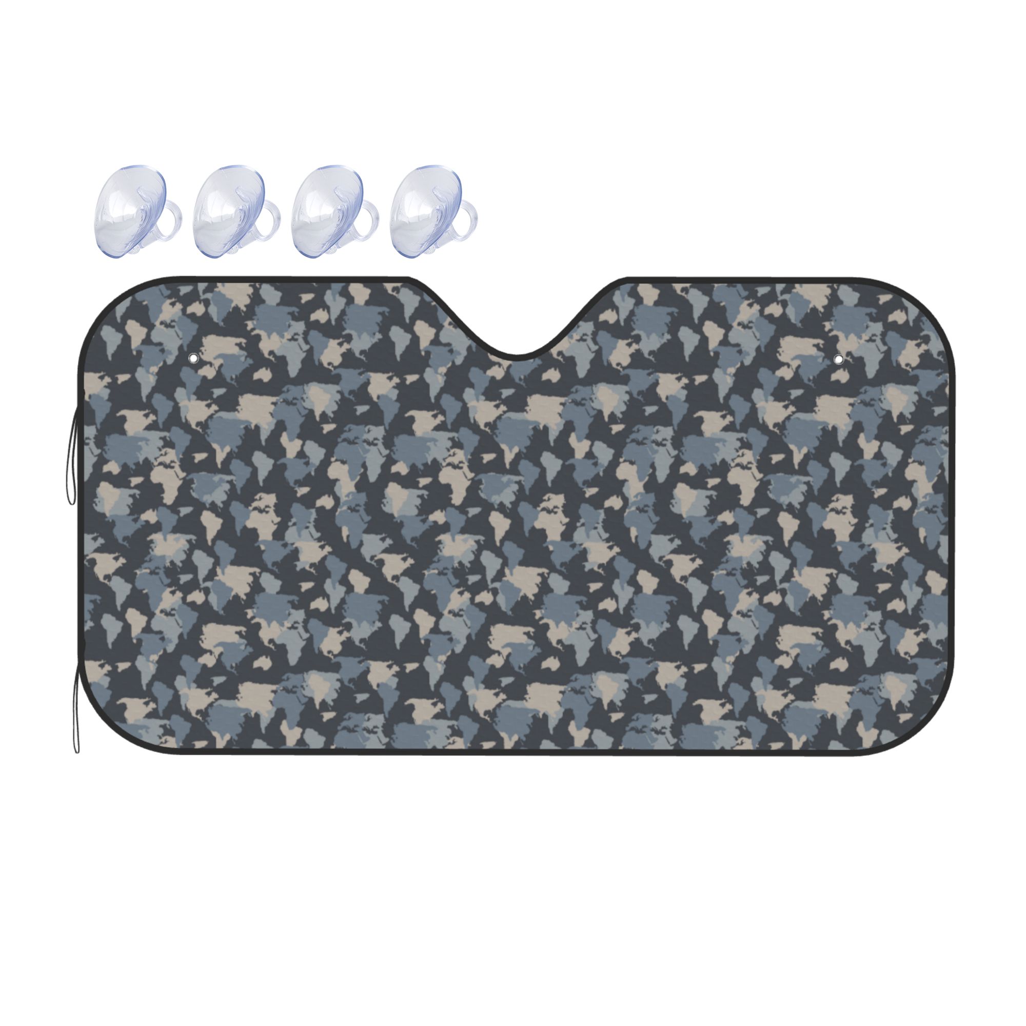 Camouflage Pattern 1-Piece Car Front Window Sunshade-Foldable for Most ...