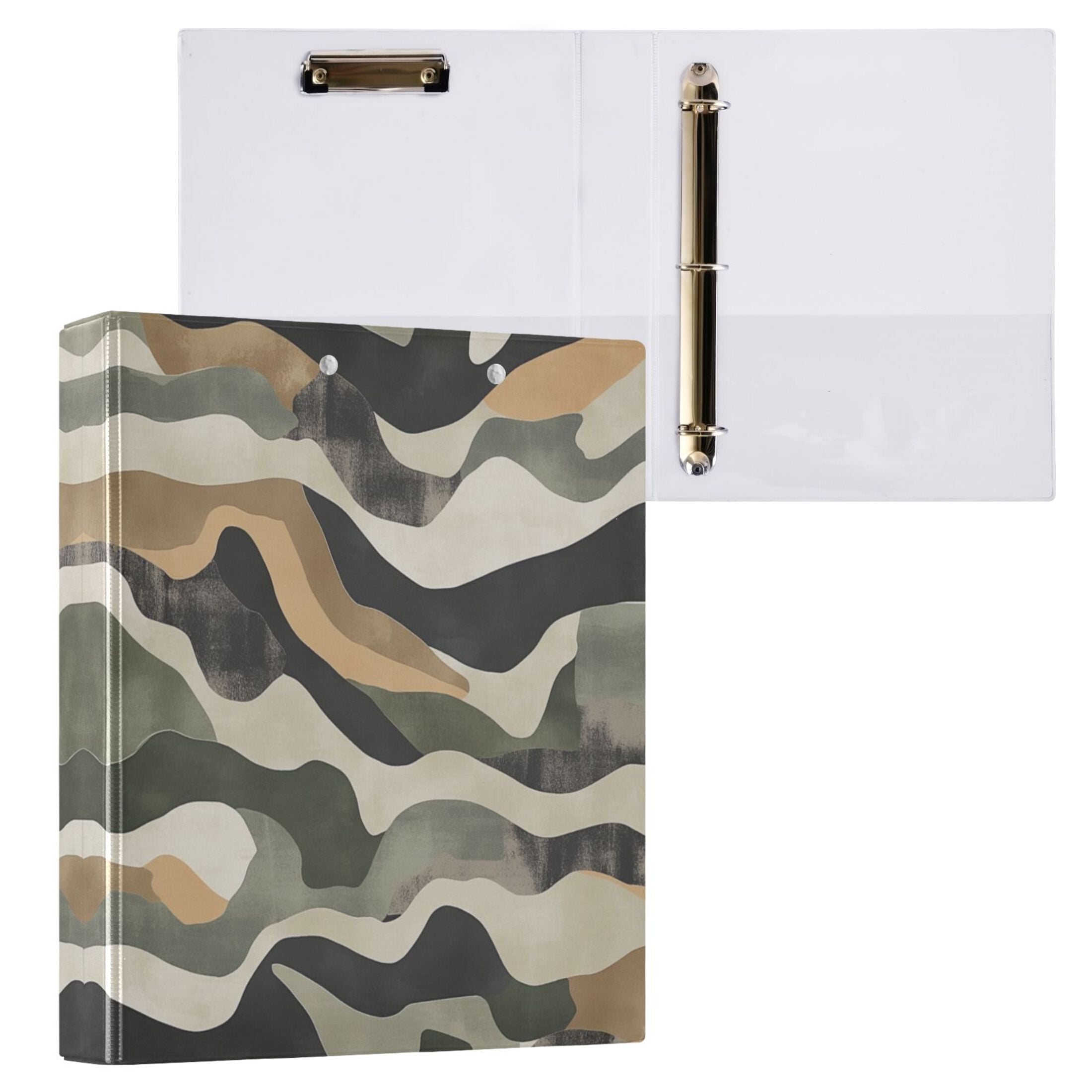 Camouflage Pattern 3 Ring Hardcover Binders 1.5in Round Rings for ...