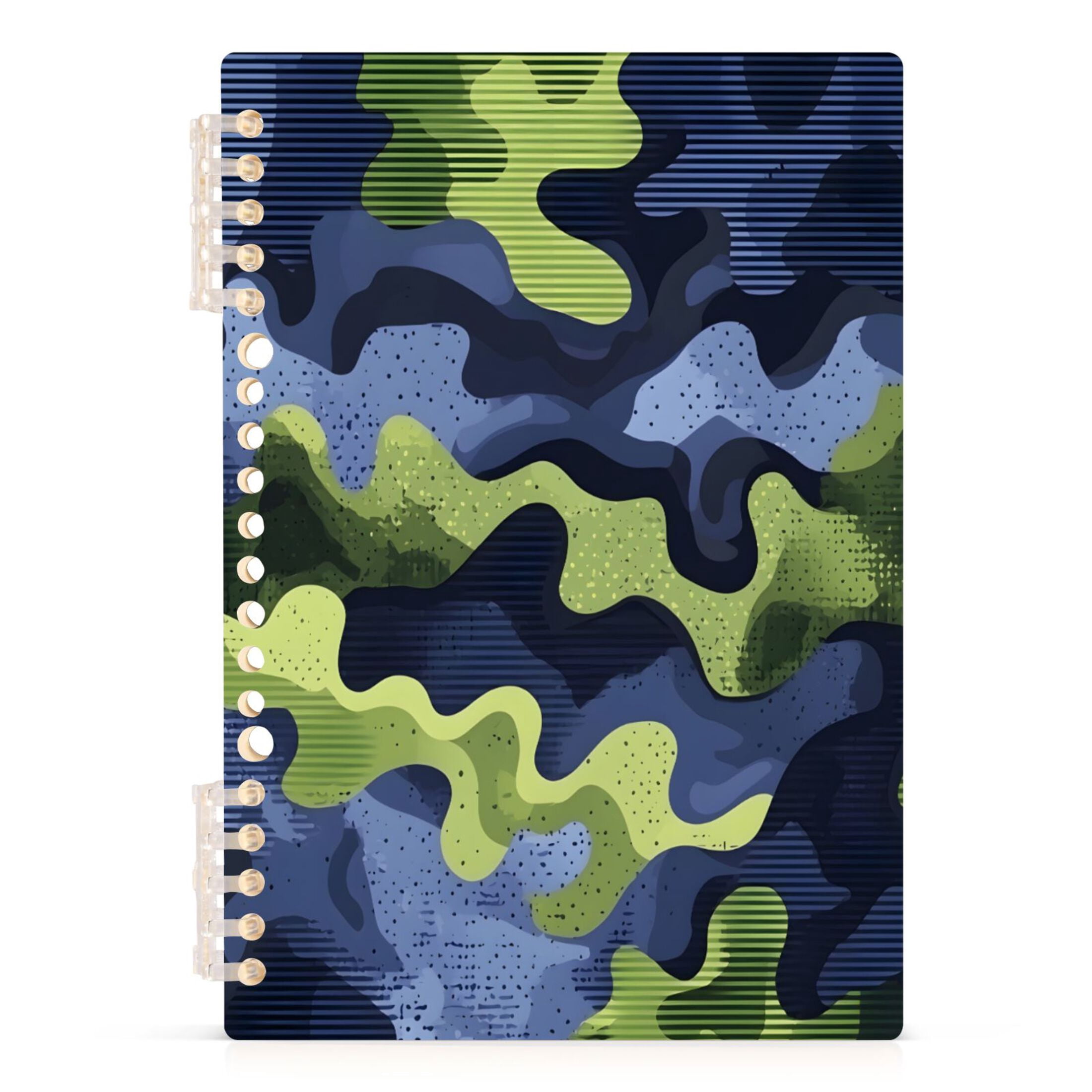 Camouflage Pattern A5 8.3x5.7in PP Notebook, Adjustable Rings, 60 ...
