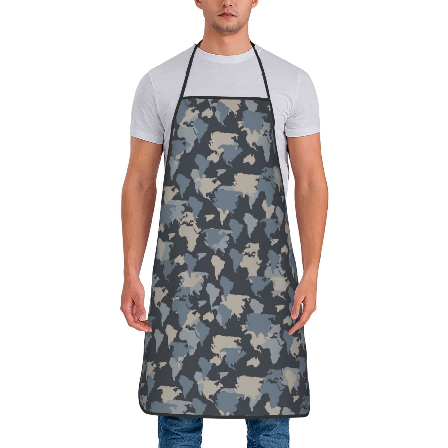Camouflage Pattern Aprons for Women Men Waterproof Apron Kitchen Chef ...