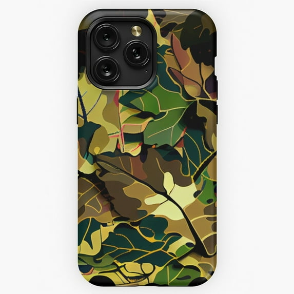 Camouflage Pattern Green Black Design iPhone Case 17 through 11 Pro Max ...