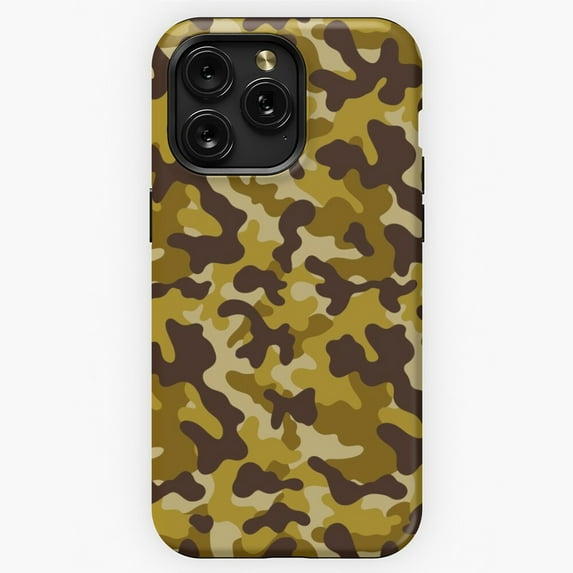 Camouflage Pattern Mustard iPhone Case 17 11 12 13 14 15 16 Pro Max ...