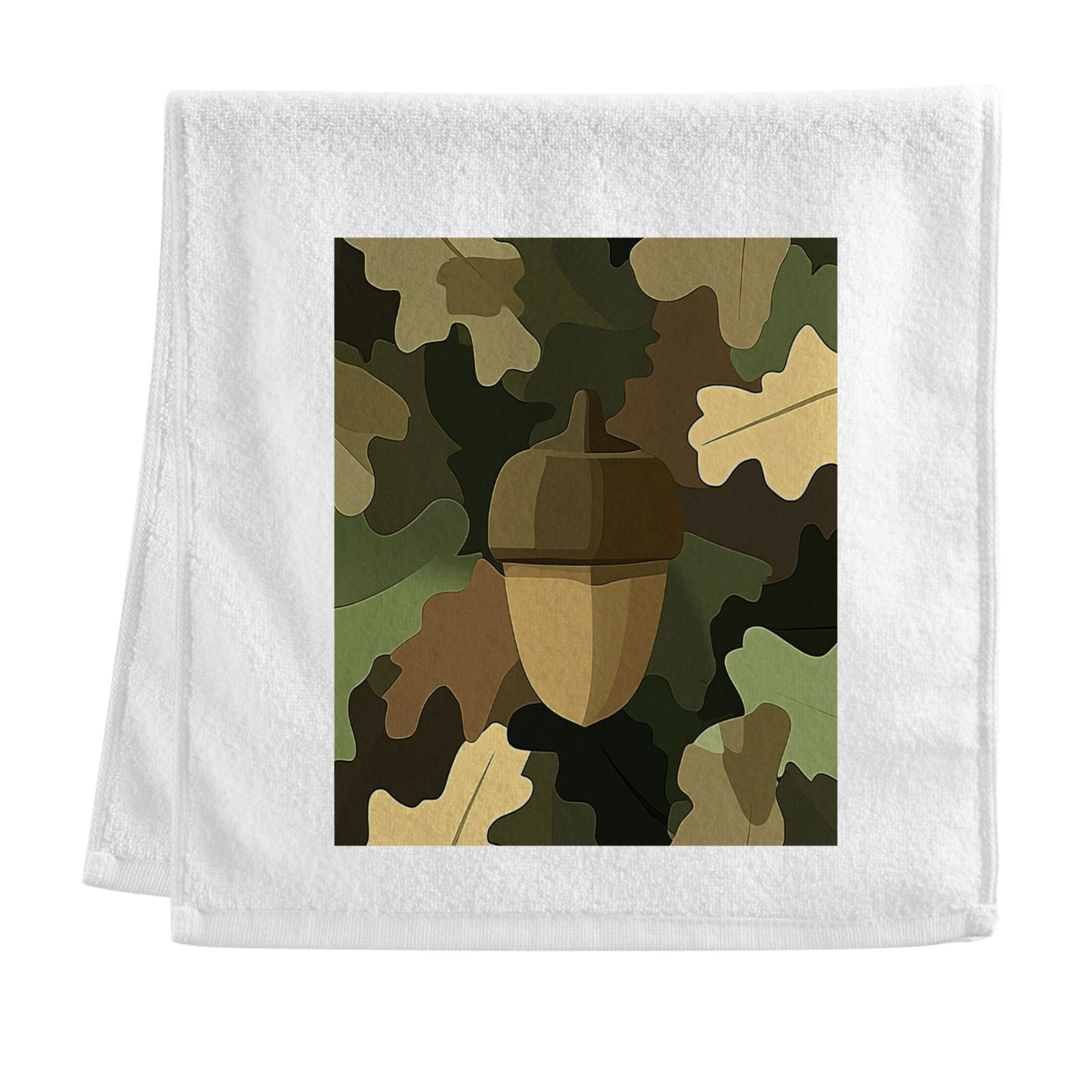 Camouflage Pattern Nuts Soft Cotton Towel with Vibrant Print, Perfect ...