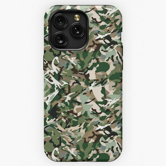 Camouflage Pattern Rugged Outdoor Design iPhone Case 17 through 11 Pro ...