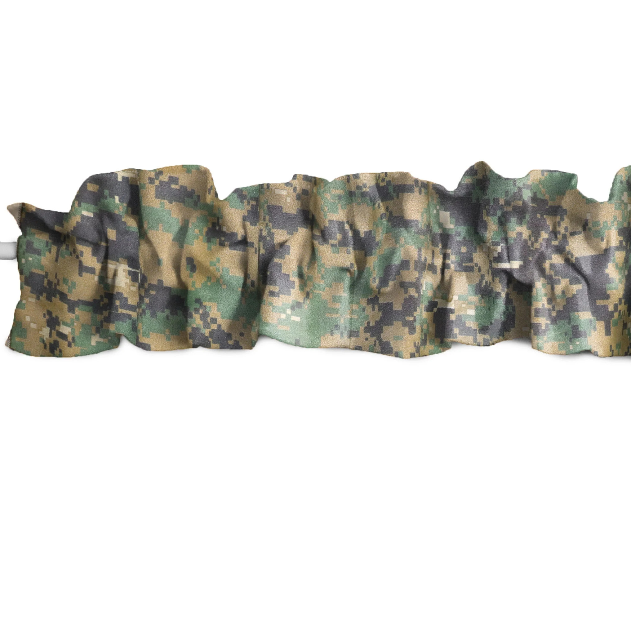 Camouflage Print Cotton Curtain Sleeve Topper Window Treatment ...