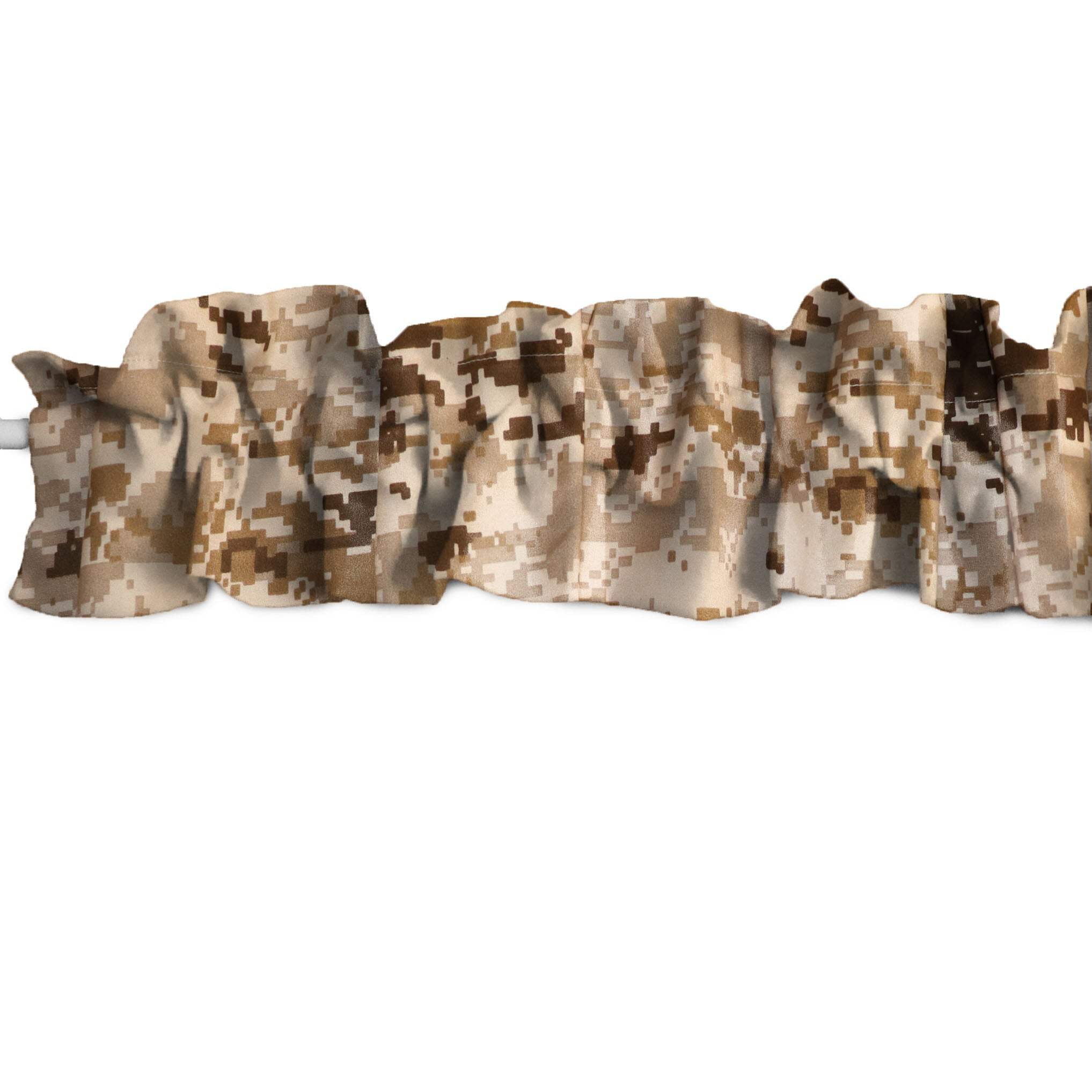 Camouflage Print Cotton Curtain Sleeve Topper Window Treatment ...