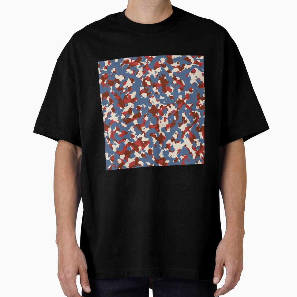 Camouflage Red Blue White Military Look Patriotic Design T-Shirt, for ...