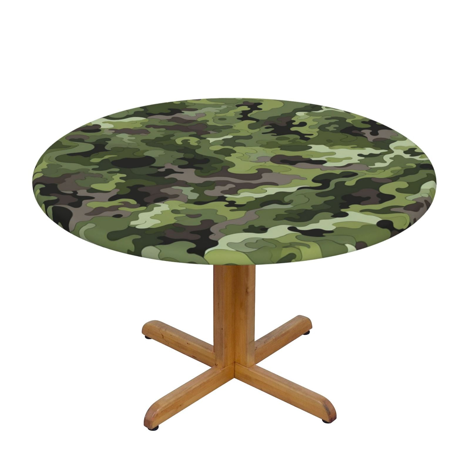 Camouflage Round Fitted Tablecloths Table Covers Wipeable Waterproof ...